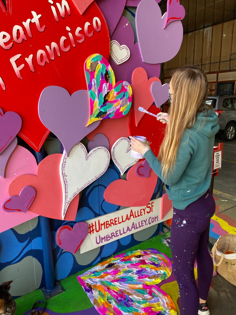 Artist Kate Tova Heart murals at Umbrella Alley – Umbrella Alley San ...